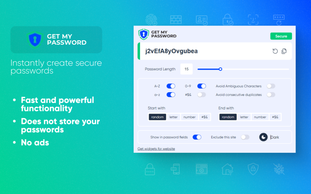 GetMyPassword Browser Extension – Secure & Effortless Password Generation | Password Generator